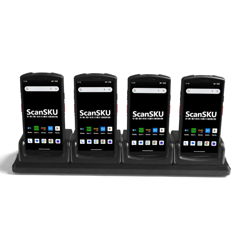 4 Slot Dock for G Series Android Barcode Scanner - (no Pistol Grip att ...